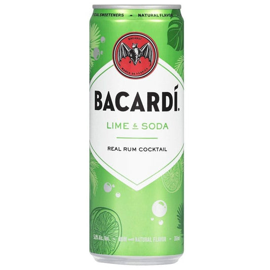 Bacardi Lime & Soda Real Rum Cocktail 4/355ml – Uptown Spirits