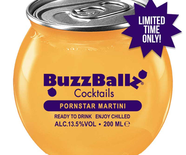 BuzzBallz Pornstar Passionfruit Martini Cocktails Full Case 24/200ml ...
